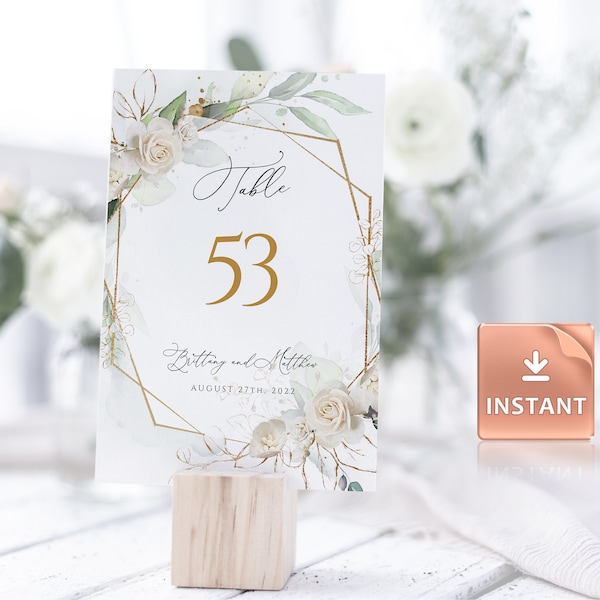 Geometric Table Numbers - Etsy