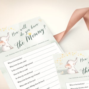 How Well Do You Know Mommy Baby Shower Game, Printable Baby Shower ...