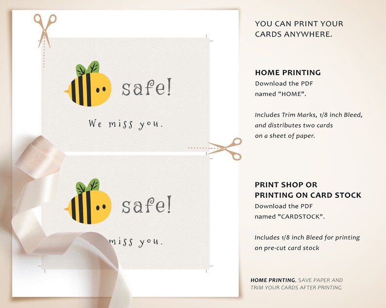 Funny Quarantine Cards Printable Lockdown Cards Bee Safe - Etsy