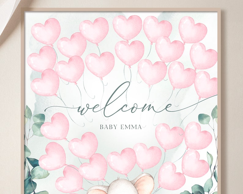 AVA Girl Guest Sign Baby Shower Custom Baby Shower Sign - Etsy