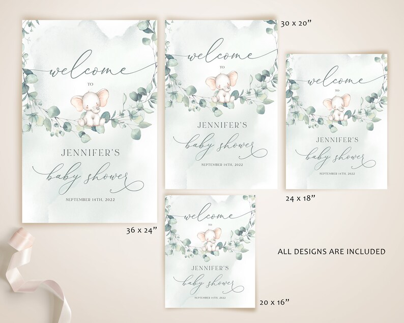 Baby Shower Welcome Sign Custom Baby Shower Sign Editable - Etsy