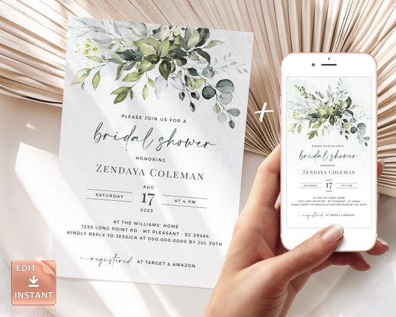 Bridal shower invites cheap store