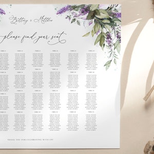 LAMI - Lavender Seating Chart, Purple Seating, Find Your Seat Chart ...