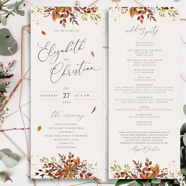 Wedding Program Fan - Etsy