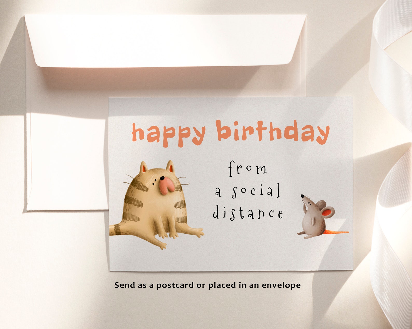 Printable Birthday Cards, Birthday Social Distance, Funny Quarantine ...