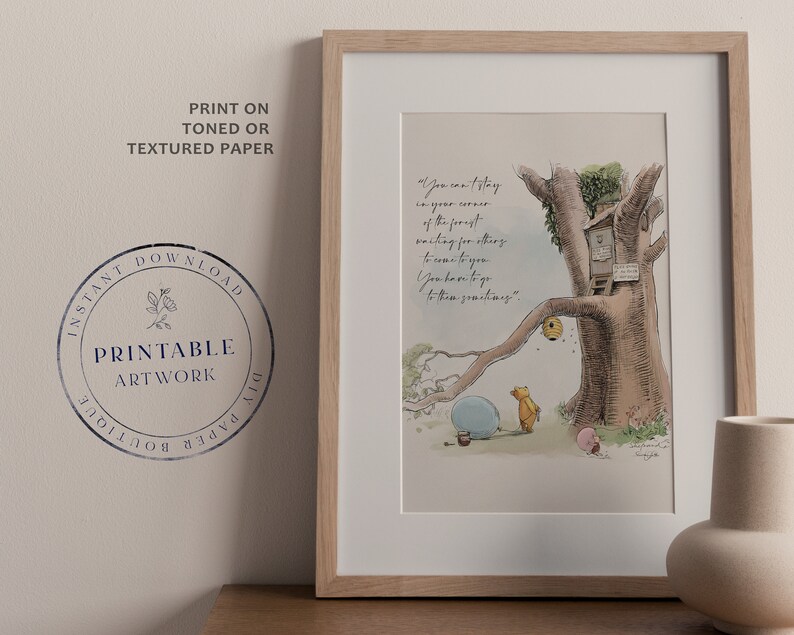 Winnie the Pooh Quote Print: Classic Nursery Decor (digital Download ...