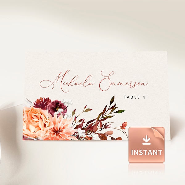 Autumn Place Cards - Etsy