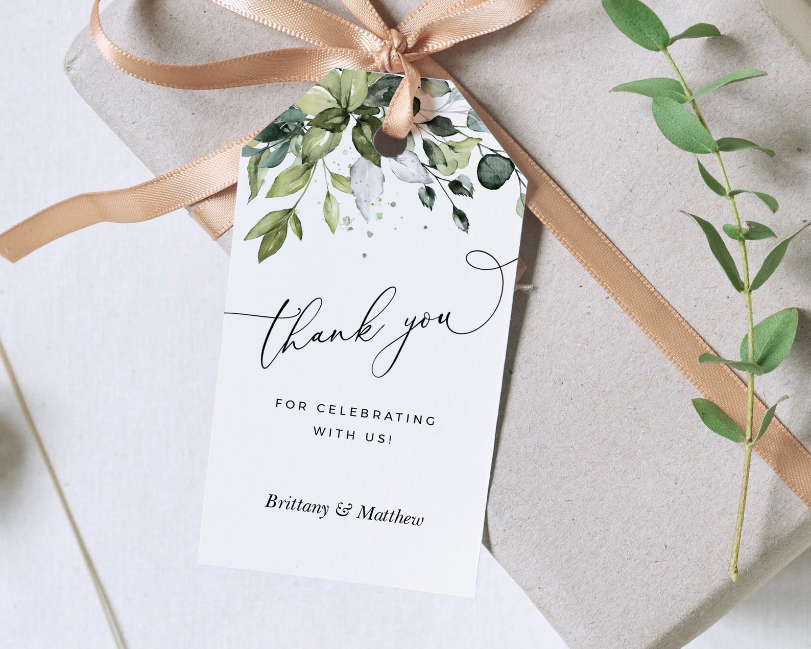 REESE Boho Favor Tags Template Bohemian Gift Tags Greenery - Etsy