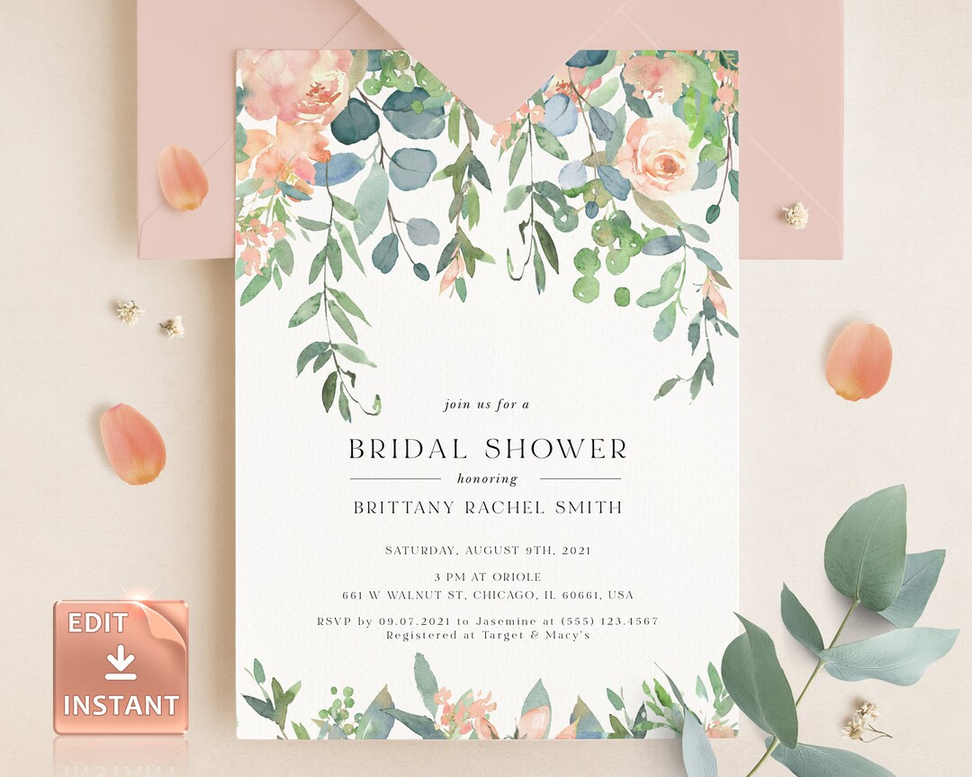 TIFF - Bridal Shower Invitation, Bridal Shower Invitation Template ...