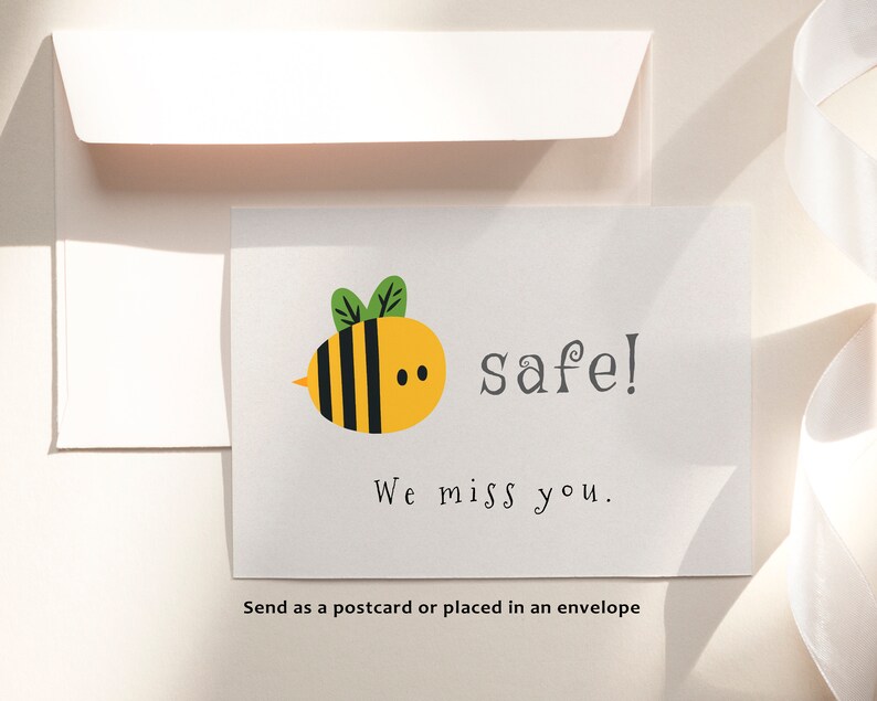 Funny Quarantine Cards Printable Lockdown Cards Bee Safe - Etsy