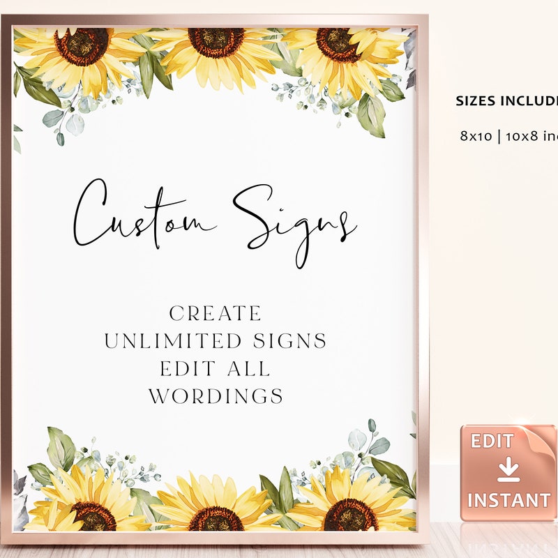 Sunflower Signs - Etsy