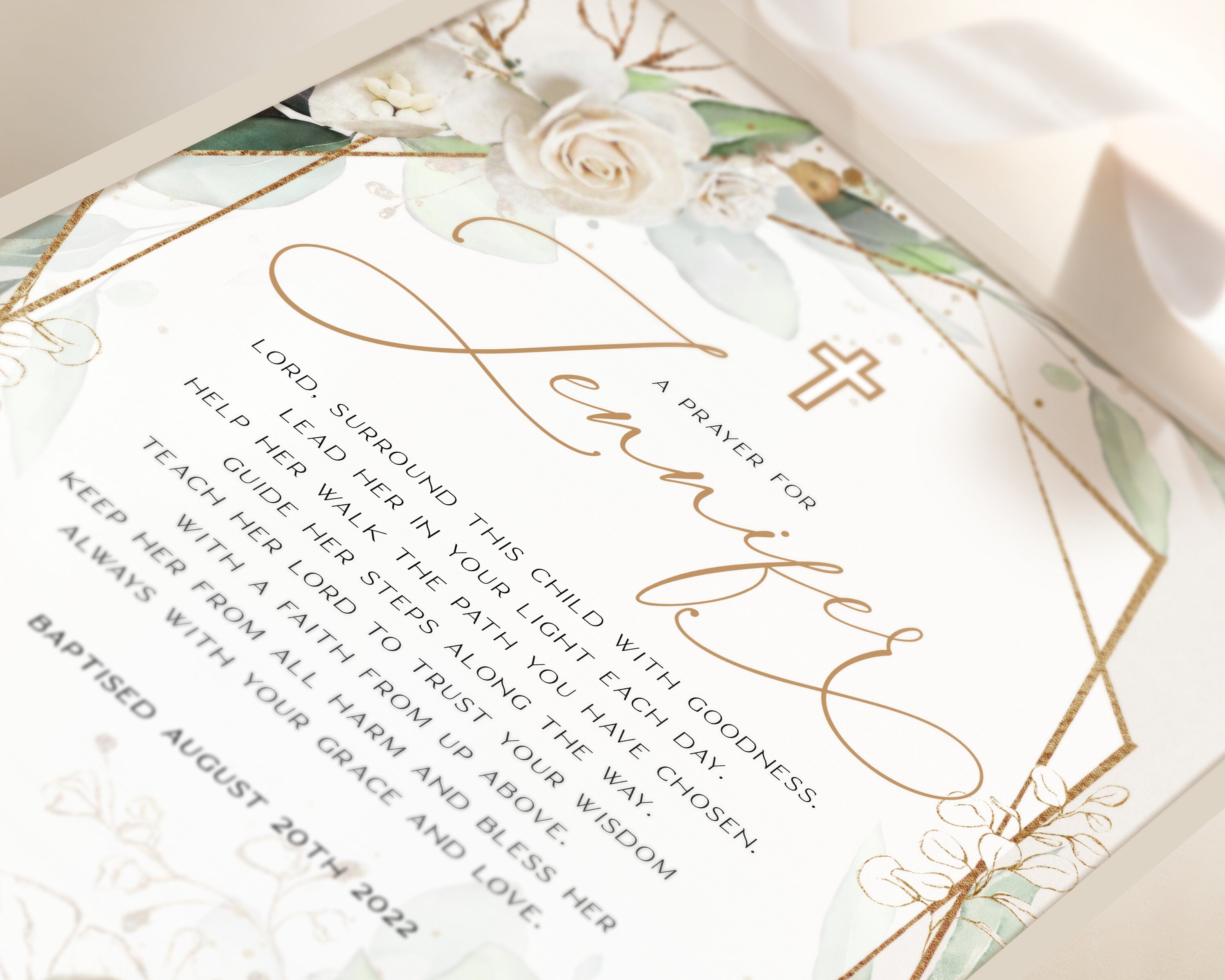 MARCI Gender Neutral Baptism Prayer Sign Personalized | Etsy