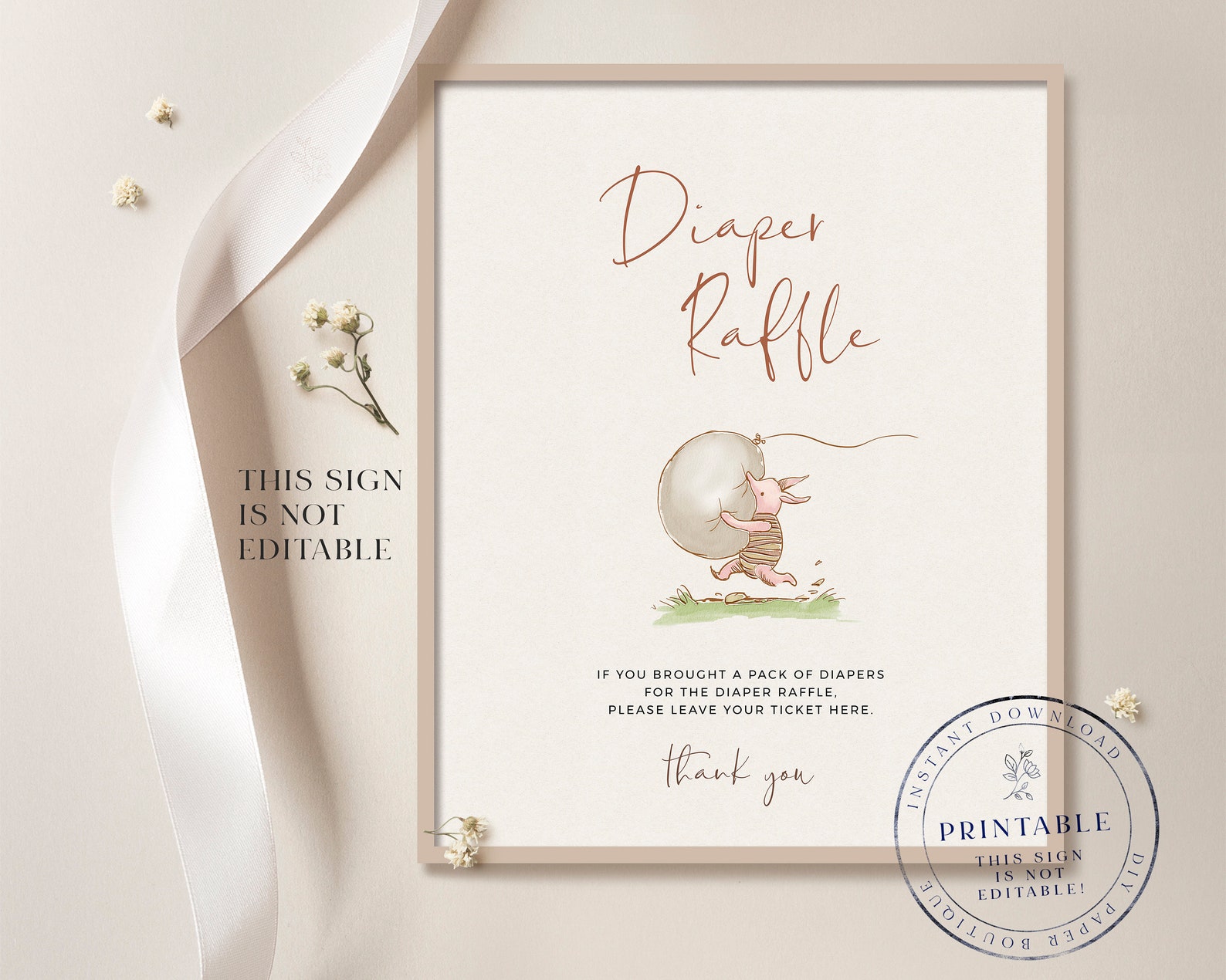 Diaper Raffle Game Sign and Tickets Couple Baby Shower - Etsy