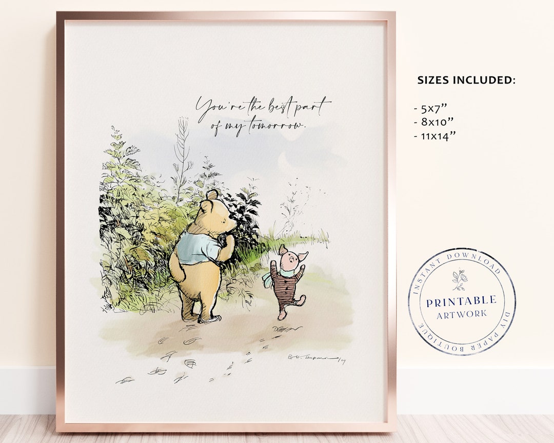 Winnie-the-pooh Nursery Print: Classic Quote Poster (digital Download ...