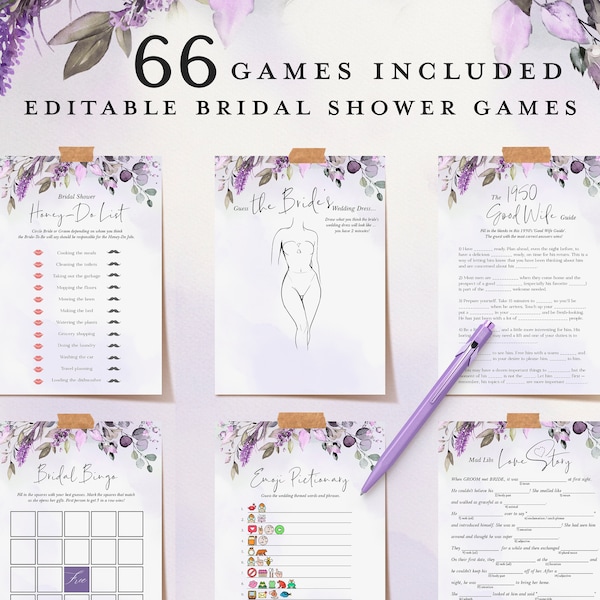 Purple Bridal Shower - Etsy