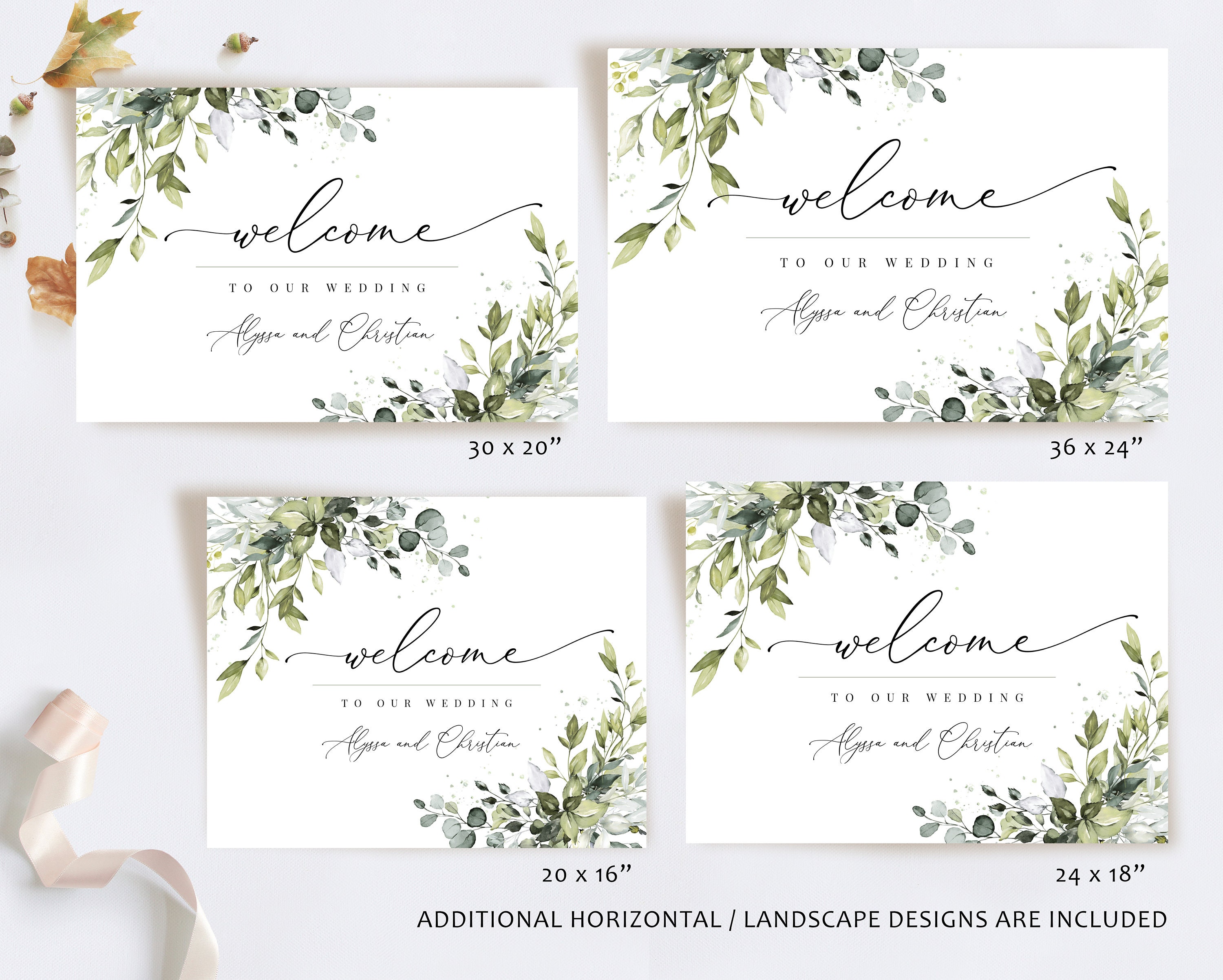 REESE Large Wedding Welcome Sign Custom Wedding Sign | Etsy