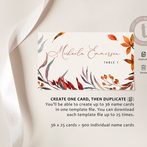 SIENNA - Rustic Table Names, Name Sign, Name Cards, Fall Wedding Table ...
