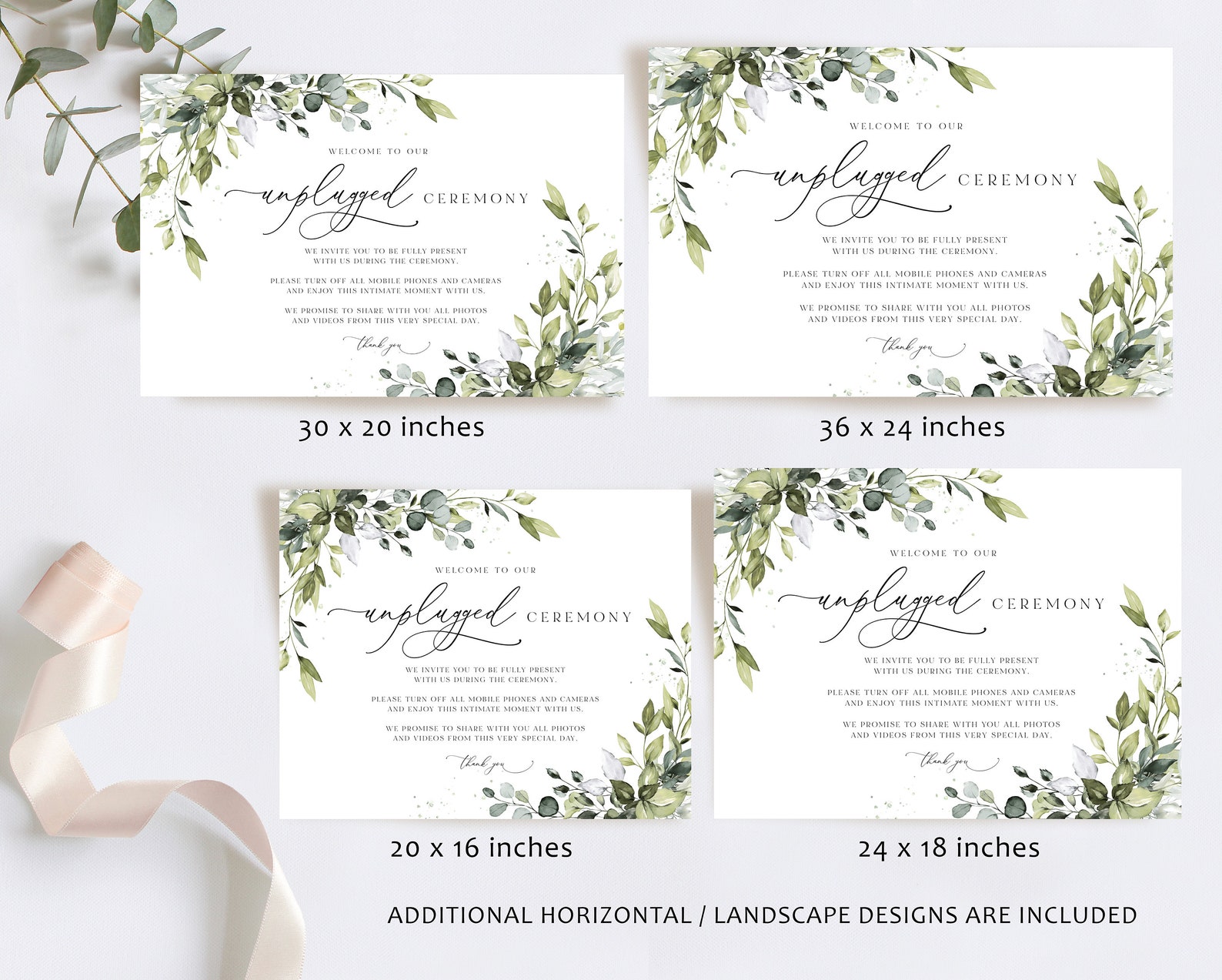 REESE Printable Unplugged Ceremony Sign Unplugged Wedding - Etsy