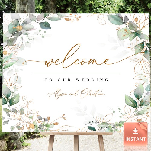 CLEO Boho Wedding Welcome Sign Custom Wedding Sign Porch - Etsy