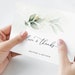 CLEO Boho Printable Thank You Card Eucalyptus Watercolor - Etsy
