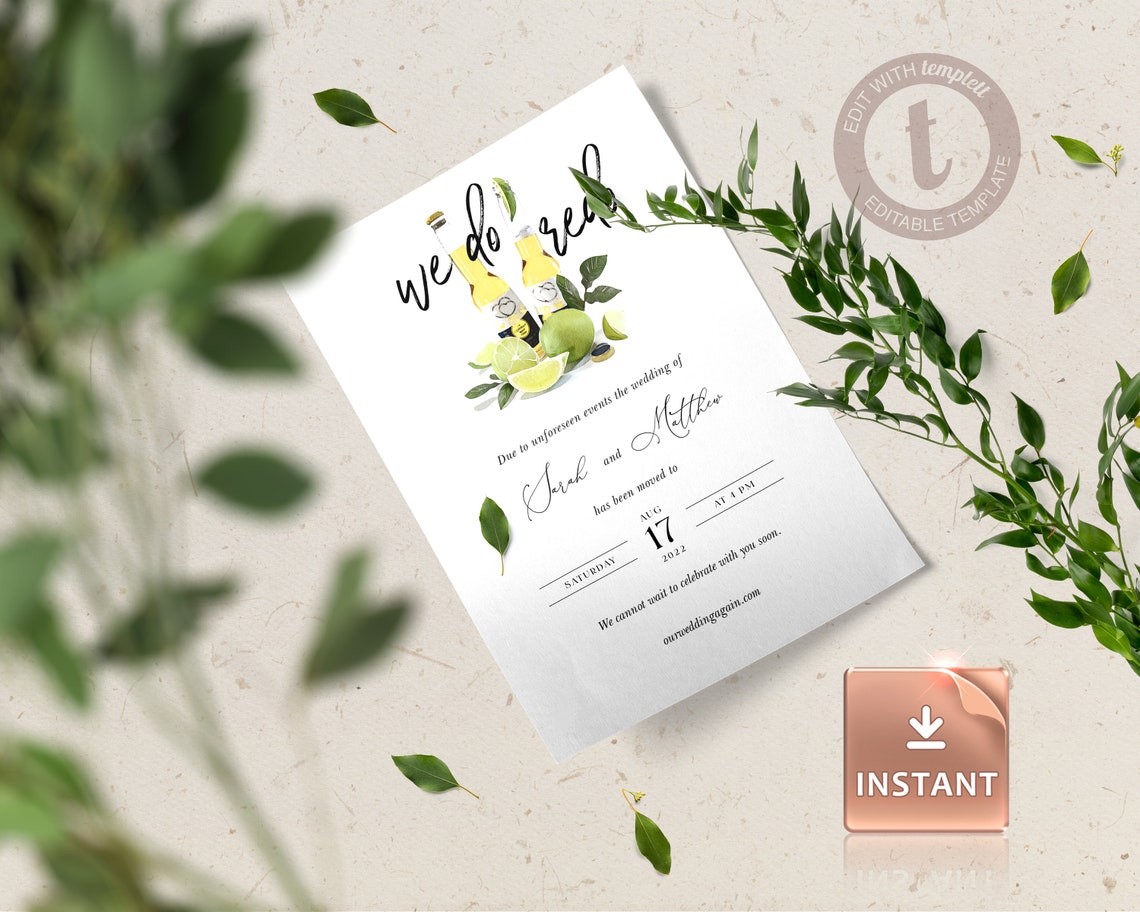 We Do Redo Wedding Date Change Funny Change of Plans - Etsy