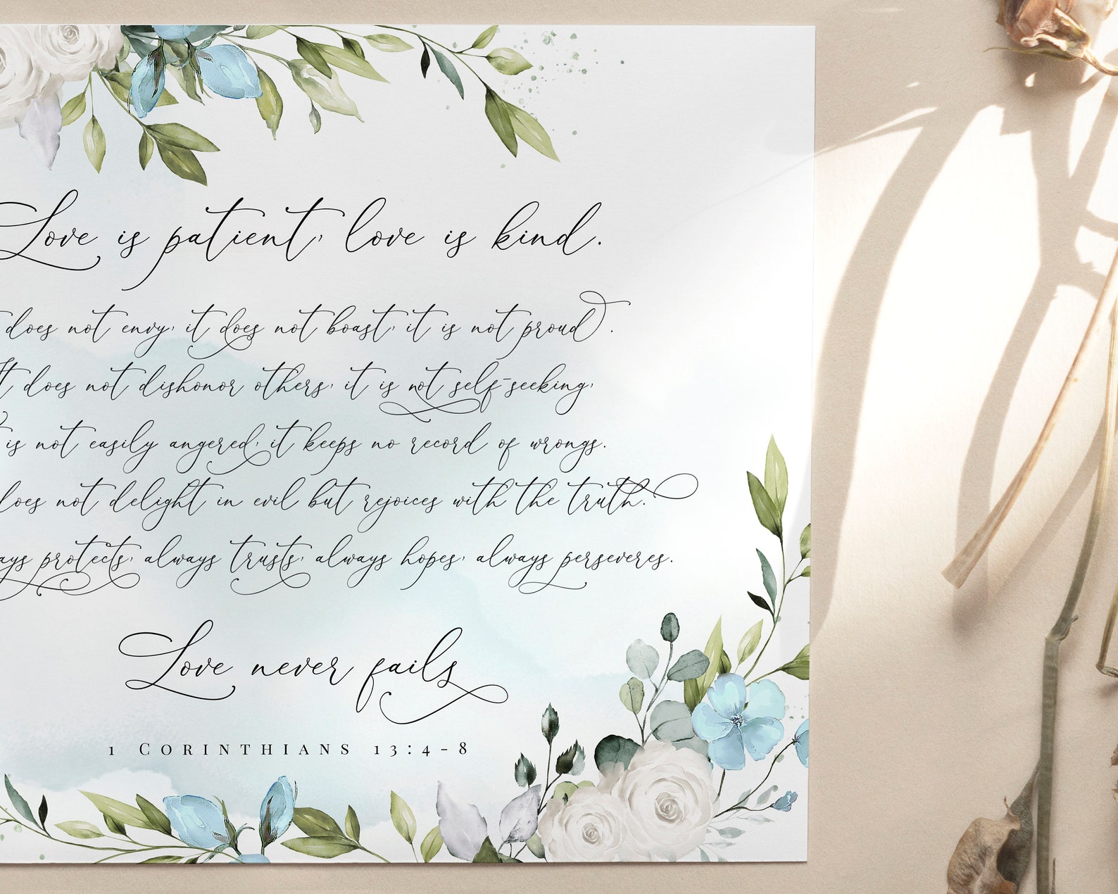 SALMA 1 Corinthians 13 Sign Wedding Welcome Sign Master | Etsy