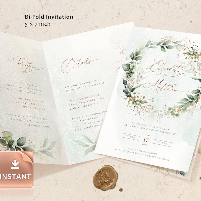 Folded Invitation - Etsy
