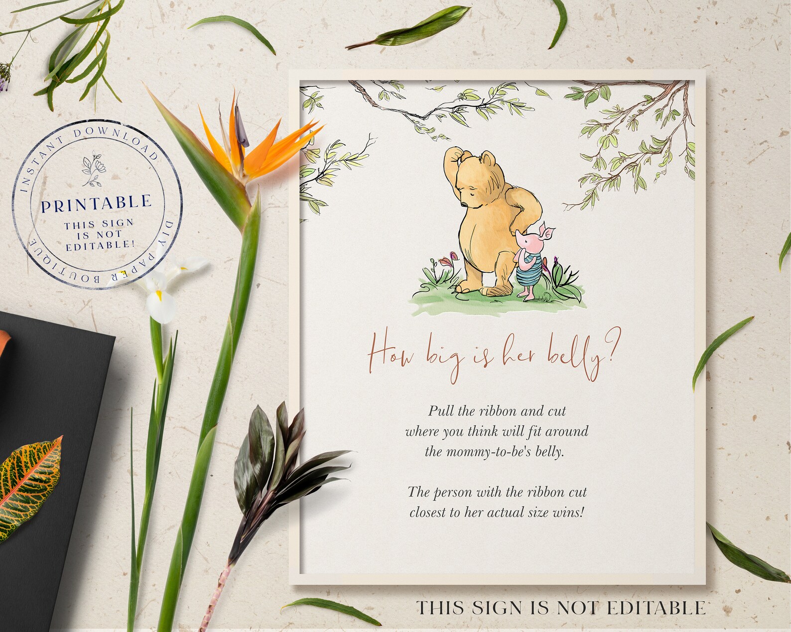 How Big is Her Belly Sign Ticket Couple Baby Shower Sprinkle - Etsy