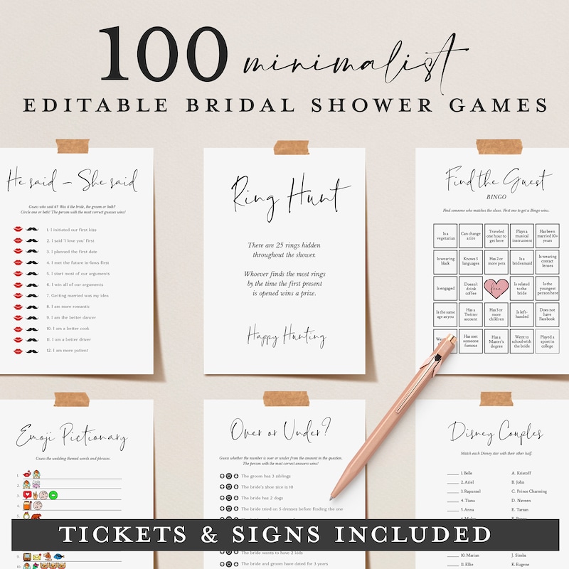 Bridal Shower Games - Etsy