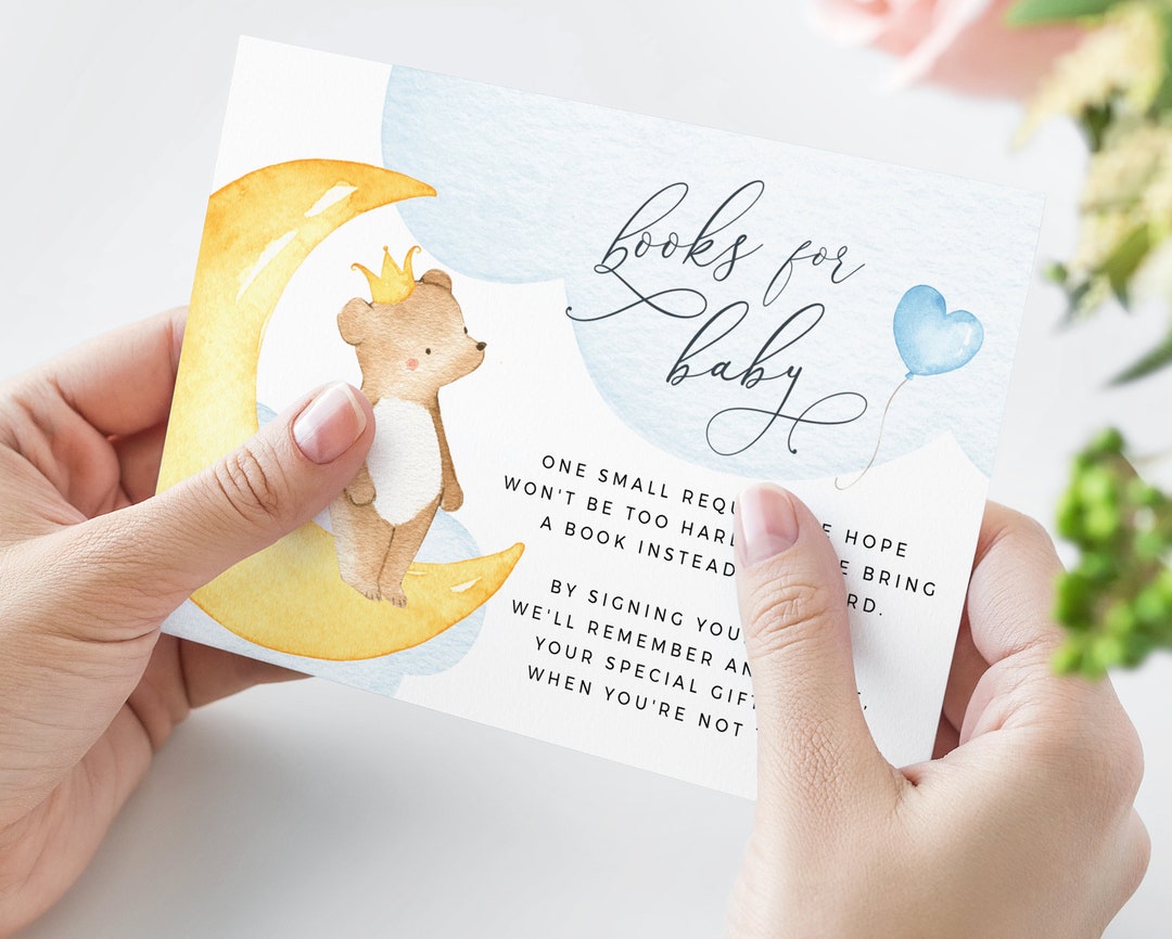 Books for Baby Baby Shower Bear Card Template Bear Baby Shower Invite ...