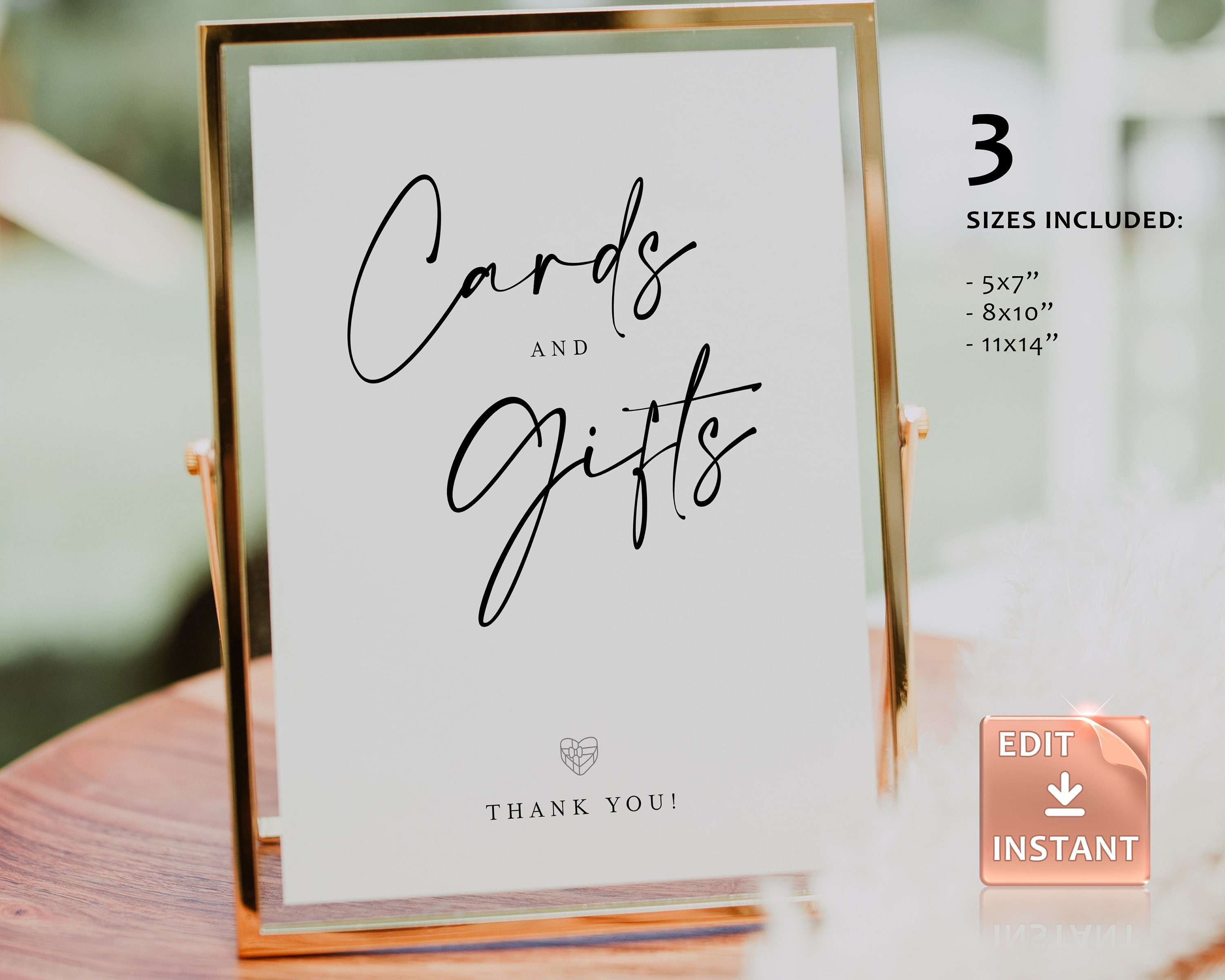 Gift Card Sign - Printable Cards