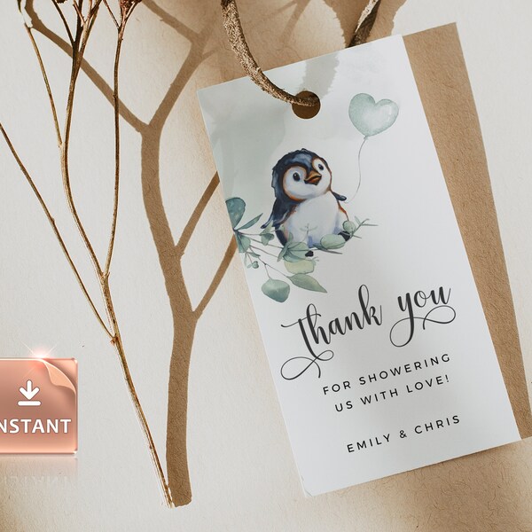 Penguin Thank You - Etsy