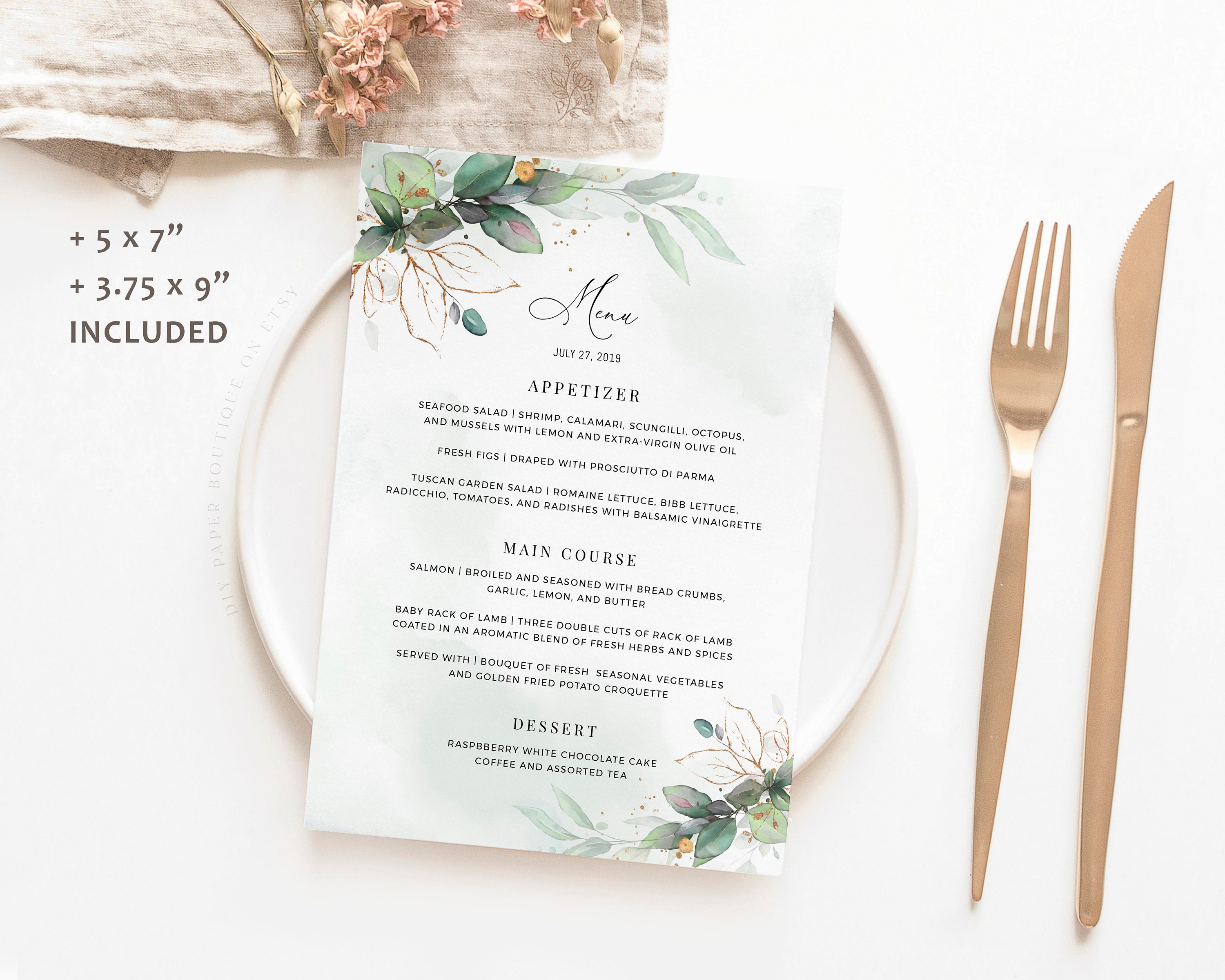Party Décor Party Supplies Bridal Shower Brunch Dinner Instant DOWNLOAD ...