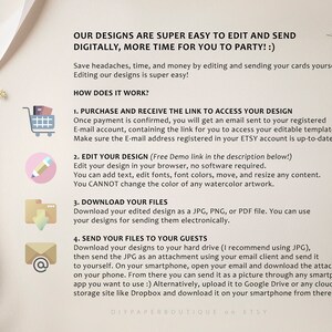 MARCI - White Roses Wedding Invitation, Geometric Electronic Evite ...