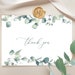 LAILA Printable Thank You Card Eucalyptus Watercolor - Etsy