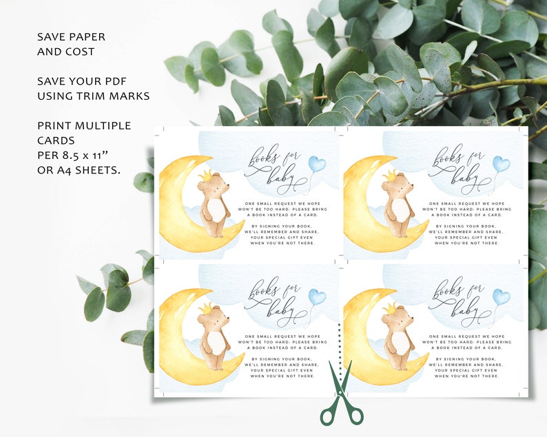 Books for Baby Baby Shower Bear Card Template Bear Baby Shower | Etsy