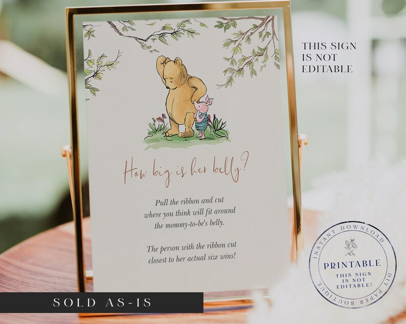 How Big is Her Belly Sign Ticket Couple Baby Shower Sprinkle - Etsy