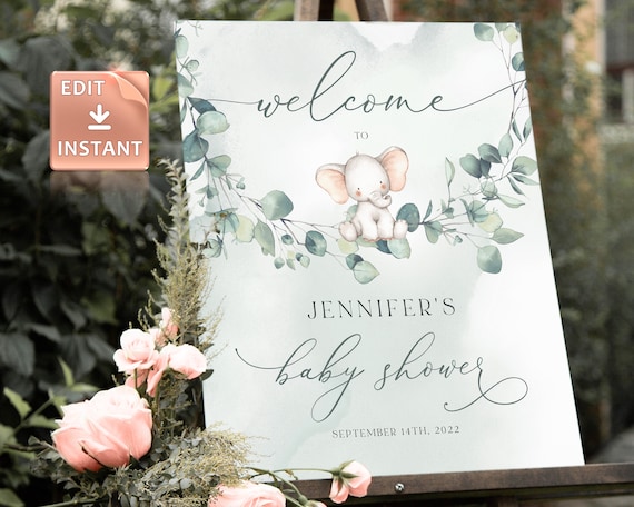 JOY Baby Shower Welcome Sign Custom Baby Shower Sign - Etsy