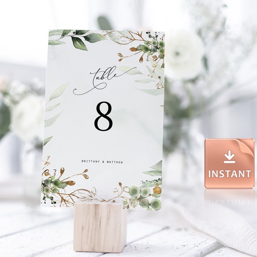 Printable Table Numbers Template Instant Download Templett - Etsy