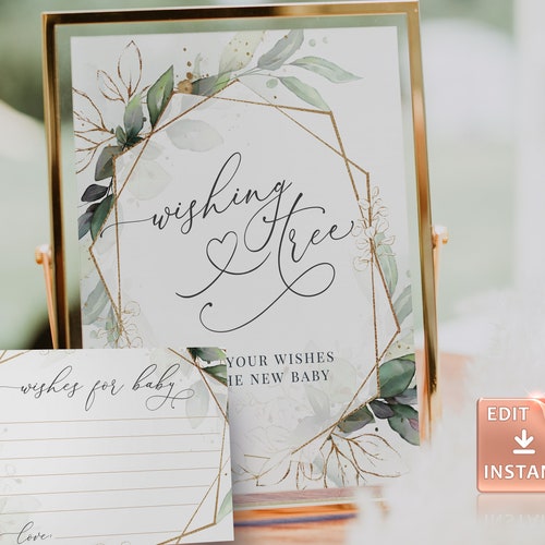 LUCY Wishing Tree Baby Shower Printable Wishes for Baby - Etsy