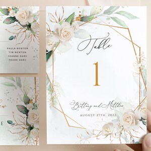 MARCI Geometric Seating Chart Cards, Seating Chart Wedding, Printable ...