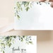 Eucalyptus Wedding Thank You Card: Watercolor Greenery, Editable ...
