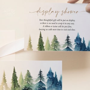 Display Shower Insert, Printable Winter Display Shower Card, Display ...