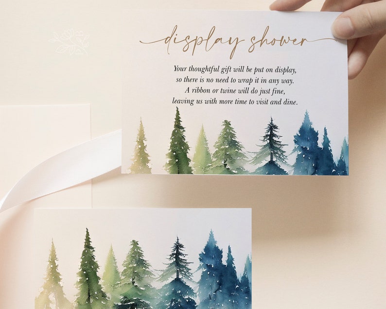 Display Shower Insert Printable Winter Display Shower Card - Etsy