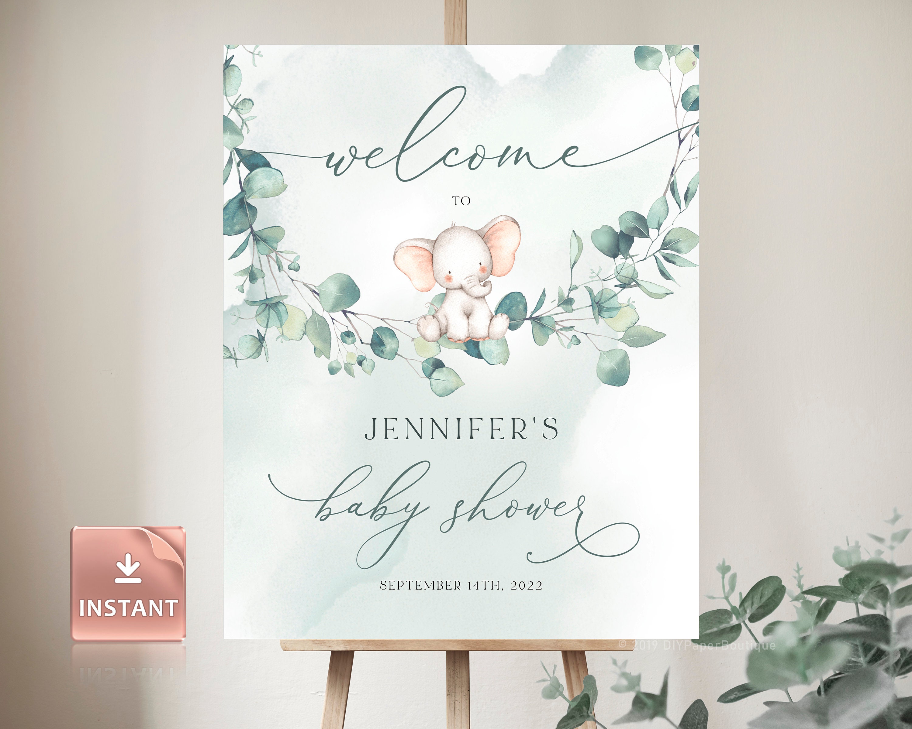 Baby Shower Welcome Sign Custom Baby Shower Sign Editable | Etsy