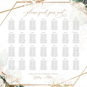 MARCI Geometric Wedding Seating Chart Seating Chart - Etsy