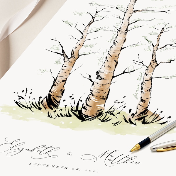 Tree Guest Book - Etsy