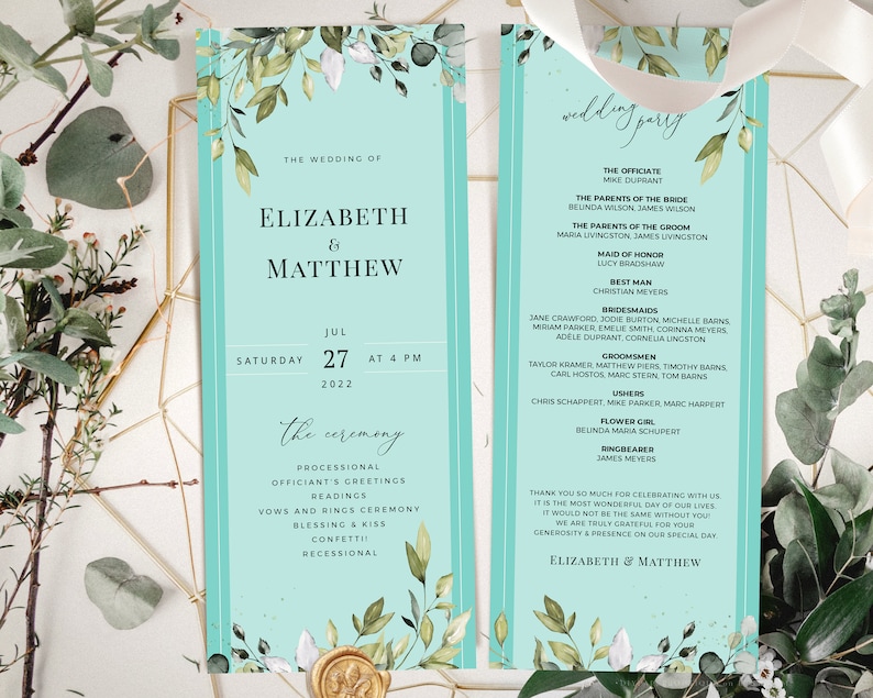 Turquoise Wedding Invitation Template Printable Wedding - Etsy