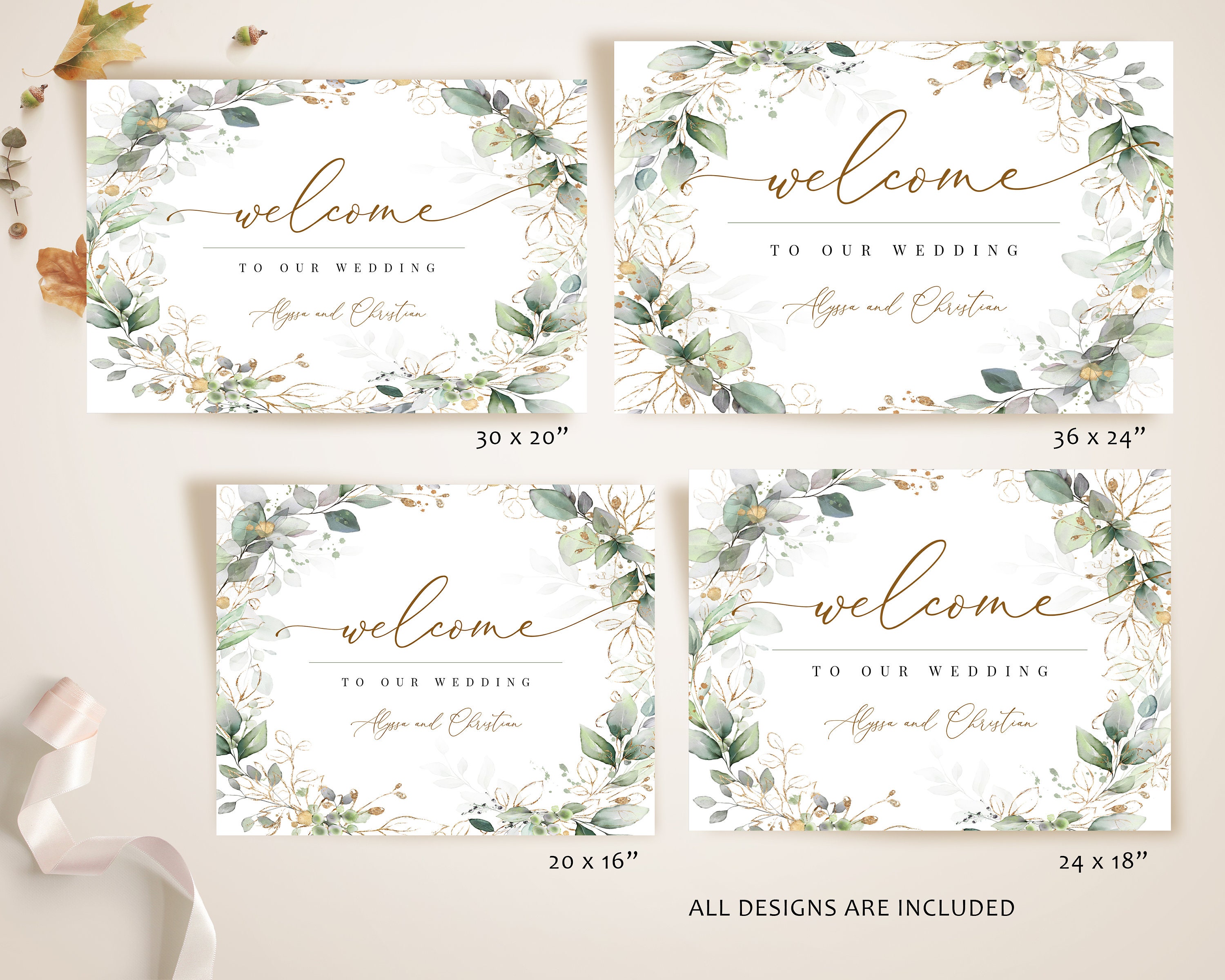 CLEO Boho Wedding Welcome Sign Custom Wedding Sign Porch | Etsy