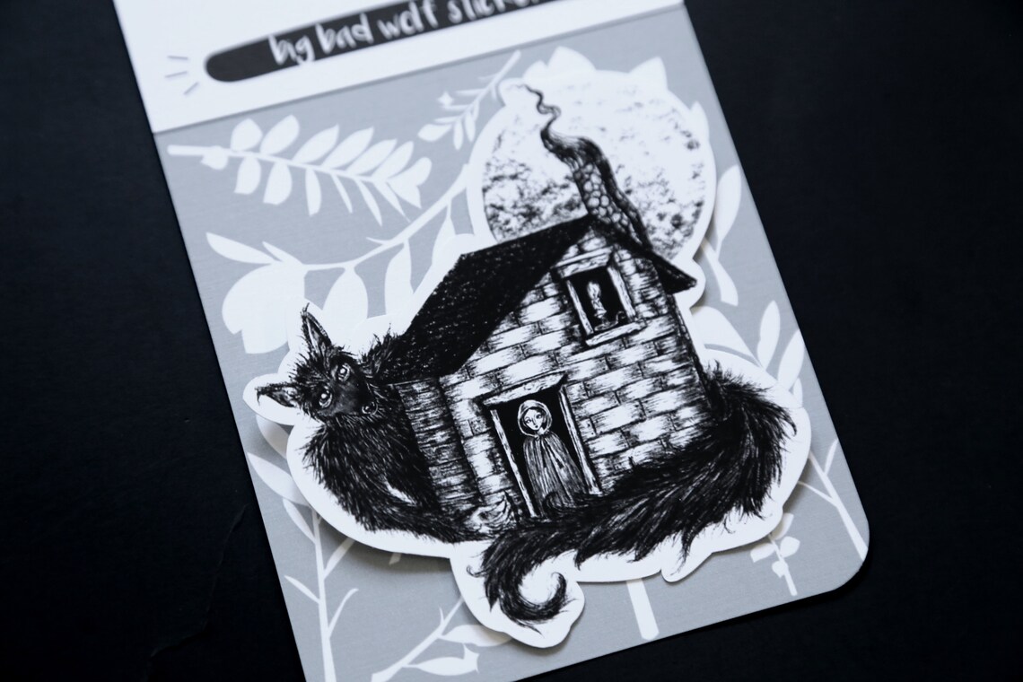 Big Bad Wolf Sticker Fairy Tale Sticker Spooky Sticker - Etsy